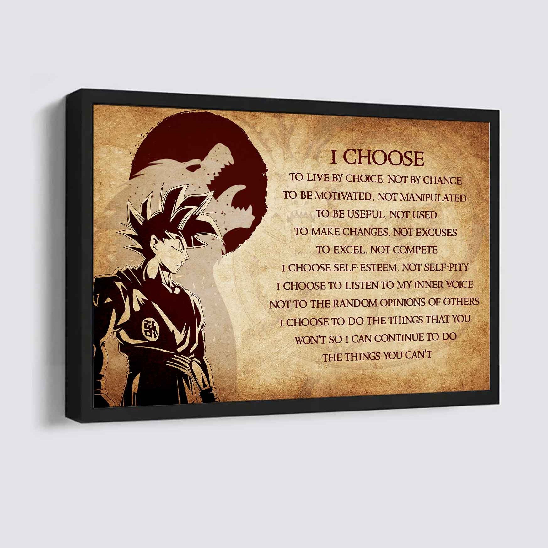 DRB Poster Canvas I Choose To Live By Choice Best Gift With Motivation ...